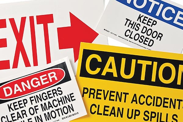 warning graphic material